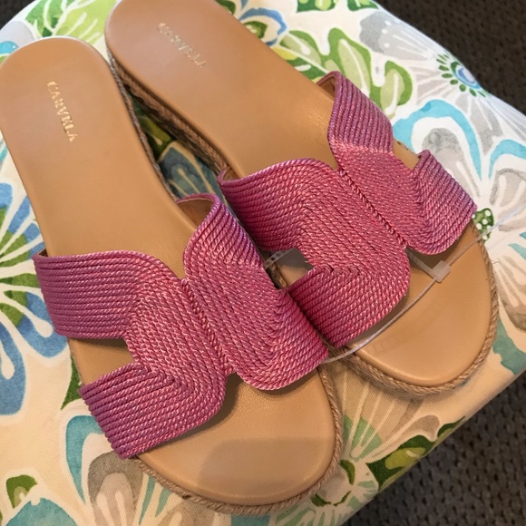 Carvela | Shoes | Carmela Pink Espadrille Slides | Poshmark